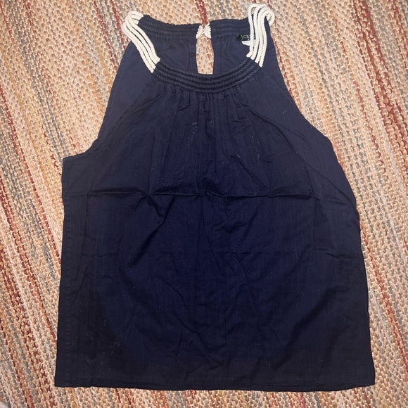 J. Crew | Tops | Jcrew Navy Halter Top | Poshmark